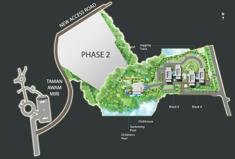 Serene Heights Condominium with Full Facilities | Taman Awam Jalan Miri ...